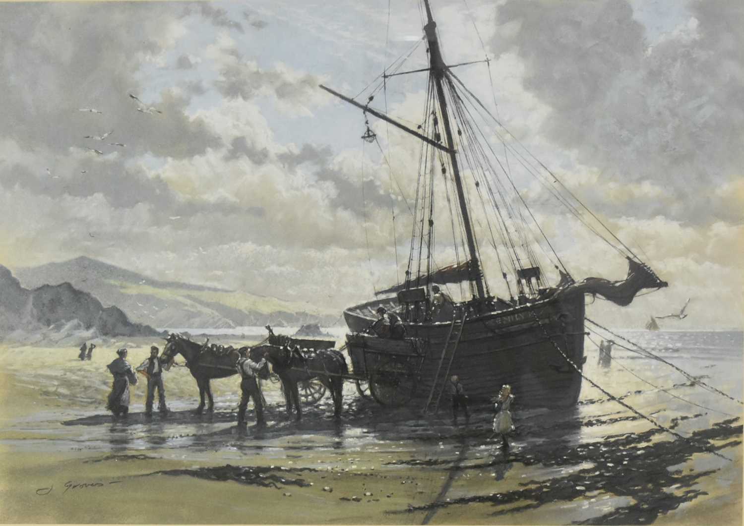 Lot 2 - John Michael Groves (1937-2019) Unloading a