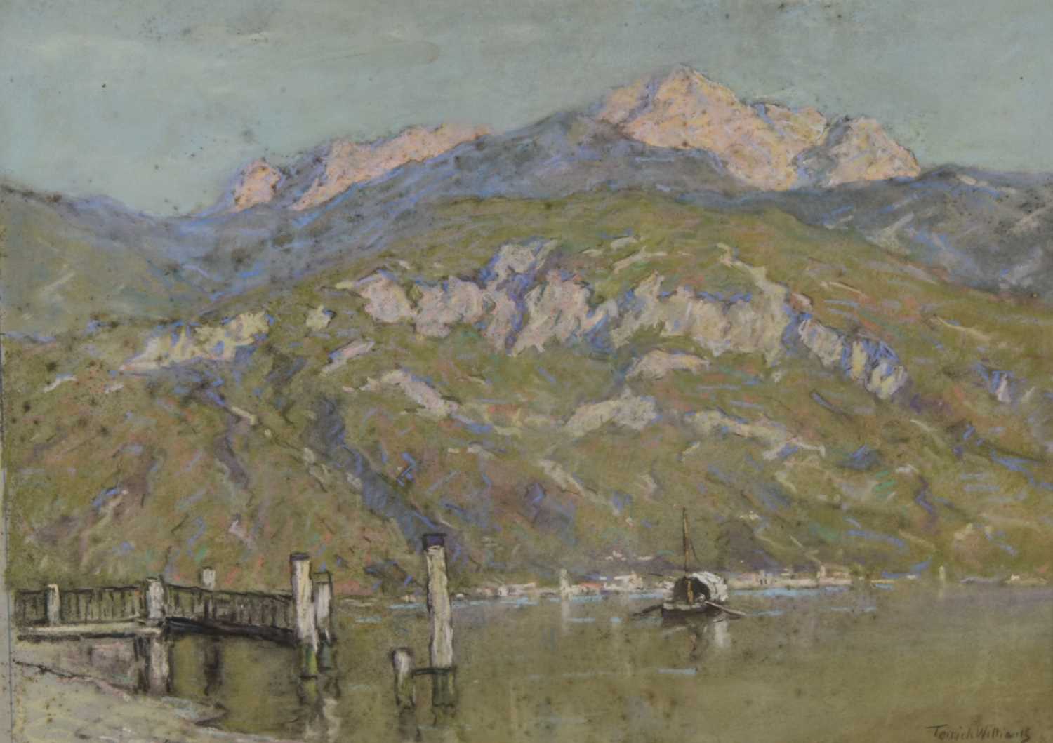 Lot 321 - Terrick Williams (1860-1936) Lake Como from